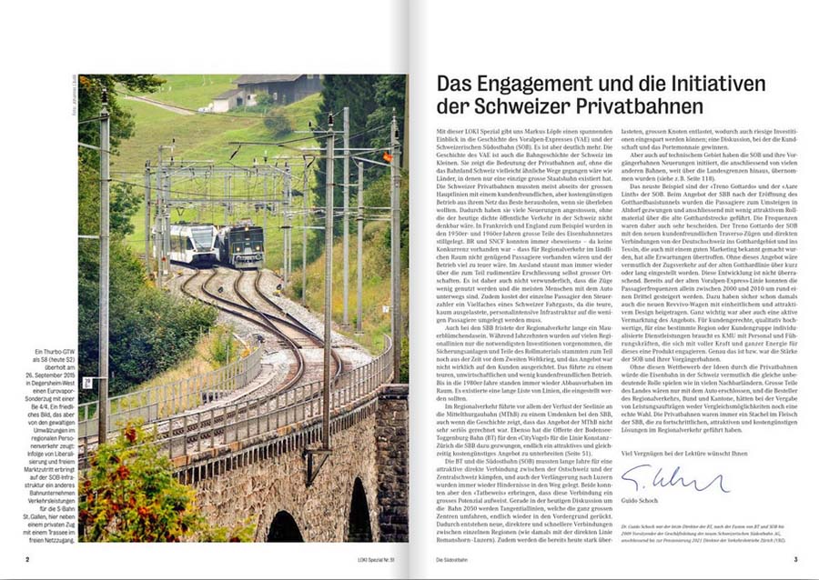 LOKI Spezial 51 - Die Südostbahn - Chancen packen, Neues wagen